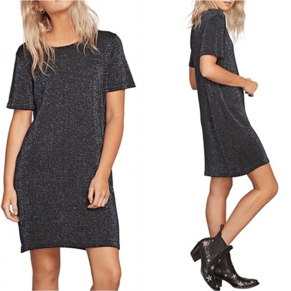 Volcom | Dresses | Nwt Volcom Effin Sweet Metallic Sparkle Dress Short ...
